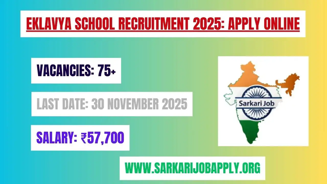 Eklavya School Recruitment 2025: Apply Online