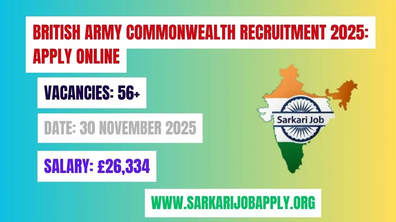 British Army Commonwealth Recruitment 2025: Apply Online